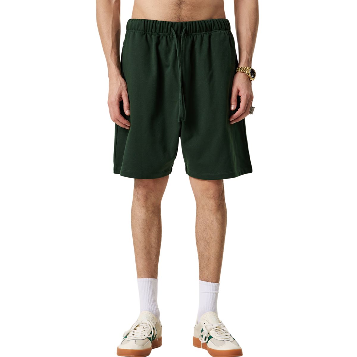 Heavyweight Classic Running Shorts Zipper Pockets Short Pants- INNBLAC ...