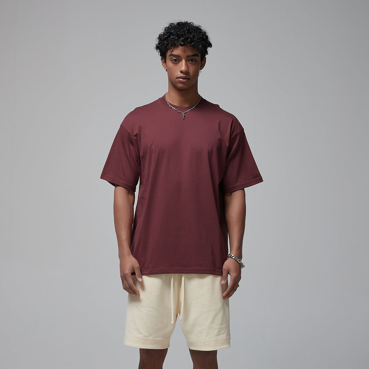 Plain Basic T Shirt 5.6oz Mens Maroon Summer Tshirt - INNBLAC– INNBLAC ...